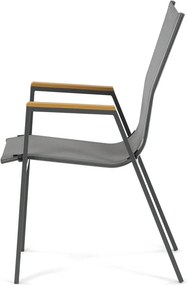 Vikio Zahradní jídelní kovový set pro 4 osoby V124T antracit