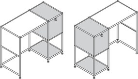 Tchibo - Kovový psací stůl CN3 s výklopnými dvířky - barva: černá