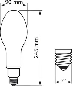 Philips TForce Core LED HPL 26W E27 / LED žárovka / 4000lm / 4000K / m