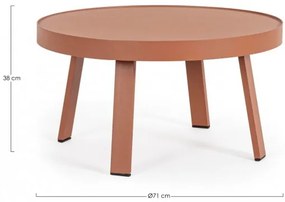BIZZOTTO Zahradní konferenční stolek SPYRO červená 71 cm 0663526