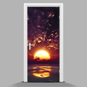 Wallmuralia Samolepící nálepka na dveře Západ slunce 75x205