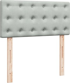 Box spring postel s matrací světle šedá 80 x 200 cm samet 3286174