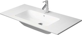 Duravit ME by Starck - Umyvadlo 103x49 cm, s přepadem, otvor pro baterii, DuraShield, matná bílá 233610AC00