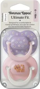 TOMMEE TIPPEE Dudlík Ultimate Fit Girl 6-18 m / Silikonový / Ortodonti