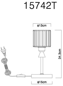 Globo 15742T - Stolní lampa JORDANA 1xE27/60W/230V pr. 15 cm černá