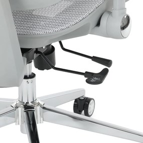 Kancelářská ergonomická židle PORTE — síťovina, šedá