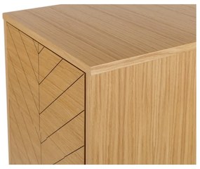 Komoda v dubovém dekoru Woodman Camden Herringbone, 40 x 123 cm