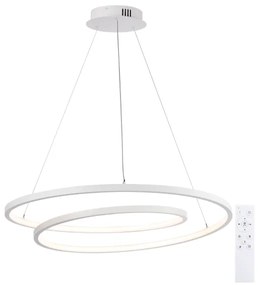 Brilagi-LED Stmívatelný lustr na lanku TWISTER LED/75W/230V pr. 70 cm bílá + DO