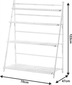 Skládací regál, bílá, Nepel TYP 2 + dárek