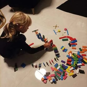 Dřevěné domino barevné 360 ks Kruzzel 22914