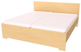 Dvoulůžková retro postel DINO, 160×200 cm Dekor: Javor
