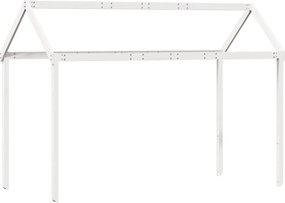 Patrová postel se střechou bílá 90 x 190 cm masivní borovice 3282139