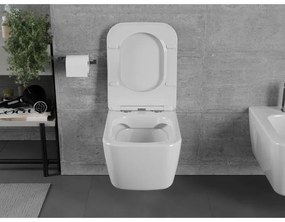 Mexen MARGO, závěsné wc s pomalu padajícím WC sedátkem, 51 x 35 cm, bílá, 30420900