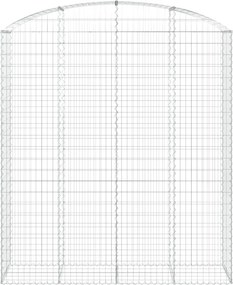 Klenutý gabionový koš 200 x 50 x 220/240 cm pozinkované železo 153481