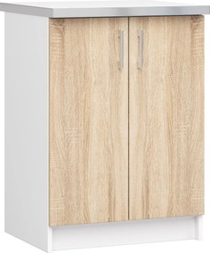 Kuchyňská skříňka Lima S60 2D bílá/dub sonoma