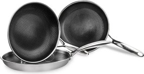 Nerezová pánev s nepřilnavým povrchem COOKCELL průměr 24 cm