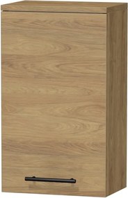 INTEDOOR Horní závěsná skříň BEE levá, úchyt chrom, š. 35 cm, dub Hickory