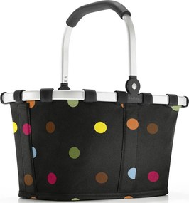 Košík Carrybag s barevnými tečkami XS černý