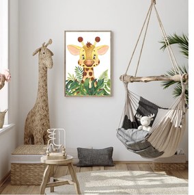 Plakát Safari Žirafka - Obraz, Plakát Velikost: A3 - 29,7x42 cm, Volba rámu: bez rámu