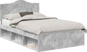 Rám postele s čelo Beton 120 x 200 cm Masivní borové dřevo 3413329