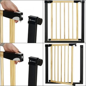 Bezpečnostní zábrana 75-110 cm SPRINGOS BABYLOCK hnědá/černá