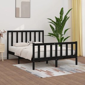 vidaXL Rám postele masivní dřevo 120 x 200 cm [3106829] Barva: Černá