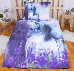 3D bavlněné povlečení Charming Unicorn 140x200+70x90