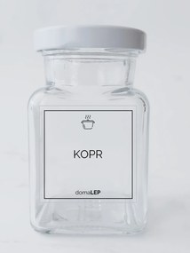 Samolepka na kořenky KOPR průhledná  5 × 5 cm základní písmo