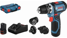 Bosch - 12V AKU vrtací šroubovák s příslušenstvím, 2x aku 2,0 Ah Li-Ion, nabíječka 06019F6000