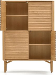 Skříňka v dekoru dubu v přírodní barvě 104,5x144x40 cm Lenon – Kave Home