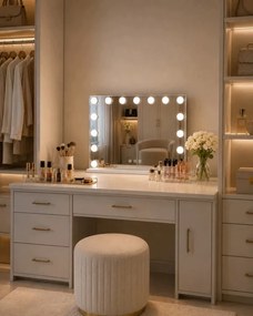 LED kosmetické zrcadlo Hollywood 58 × 46 cm