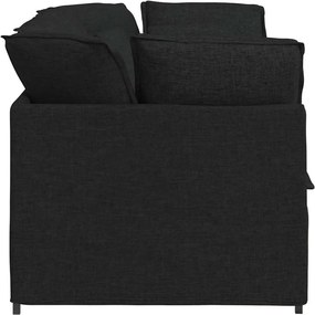 Modulární pohovka s polštáři textil černá 3321239