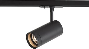 Moderní černé bodové svítidlo pro 1fázový kolejnicový systém vč. LED otočné a naklápěcí - Iconic Zoom