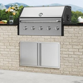 BBQ přístupová dvířka, 914 × 534 mm dvojitá venkovní kuchyňská dvířka – BH-011