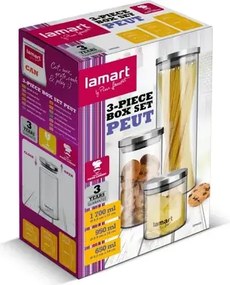 Lamart Peut Sada dóz 3ks čirá / sklo-nerez