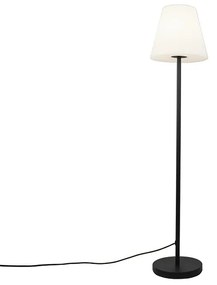 Venkovní stojací lampa černá s bílým odstínem 35 cm IP65 - Virginie