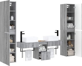 Sada koupelnového nábytku 5 ks Šedý Sonoma 33 x 34,5 x 160 cm 3406019