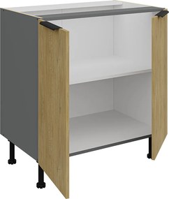 CREMONA ac | dolní skříňka 80 D 2F policová | 80 cm | antracit/cremona