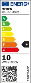 Mexen Nova, LED žárovka E14, G45, 10W, neutrální - 4000K, 1055 lm - L101-E14-1040-01