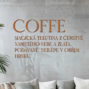 dřevo života Dřevěný nápis COFFE magická substance Barevný vzor: Třešeň, Velikost textu: 80x46