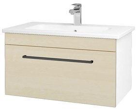Dřevojas Koupelnová skříň ASTON SZZ 80 Varianta: N01 Bílá lesk / Úchytka T06 / D02 Bříza