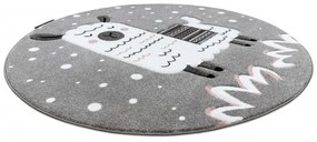 Dywany Łuszczów Dětský kusový koberec Petit Lama grey kruh ROZMĚR: 120x120 (průměr) kruh