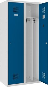 MALOW Šatní skříň kovová Sum 420 W šířka 800 mm [světle šedá, světle šedá, cylindrický zámek]