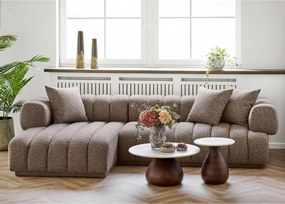 House Nordic Levá rohová pohovka AURORA hnědá 293cm 1301358