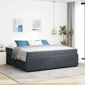Rám postele Tmavě šedá 200 x 200 cm textil 3398439