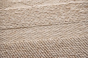 Diamond Carpets India, Ručně vázaný kusový koberec Grandeur DESP P54/2 Dune White, 140x200, béžová, chodba / předsíň