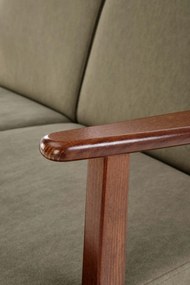 Dvoumístná pohovka MILANO z masivu 120 cm olivová/ořechová