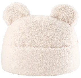 Krémový dětský pohovkový polštář z textilie bouclé Teddy Pouch – Wigiwama