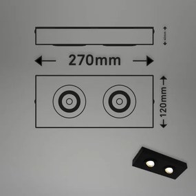 Briloner 3996025 - LED Bodové svítidlo CTS 2xLED/4W/230V 2700/4000K černá