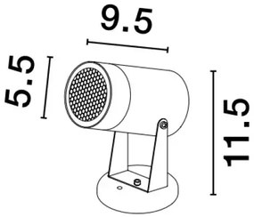 Venkovní zahradní lampa Destry B 55 černé